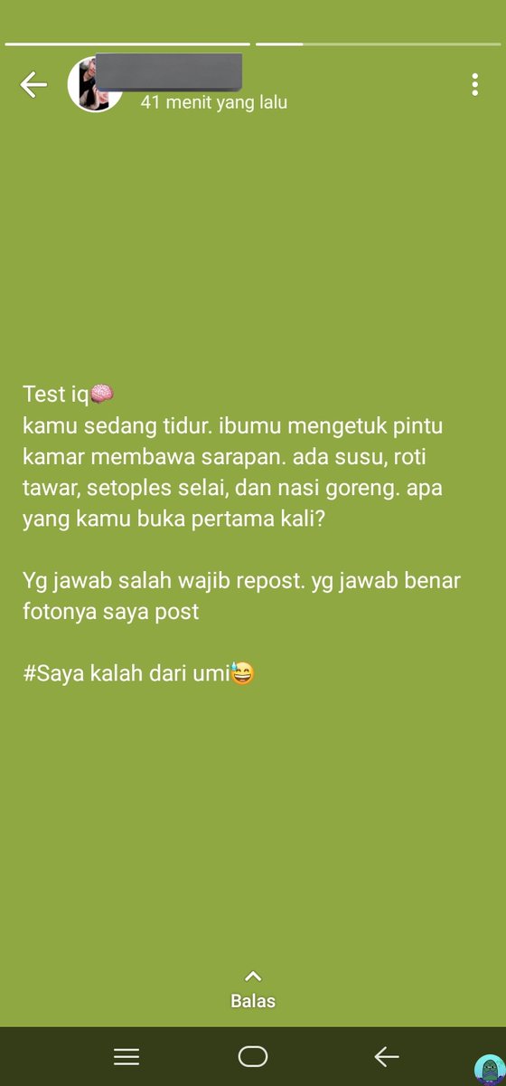 Tanyarl 💚 on Twitter: "tanyarl aku penasaran sama jawaban jokes wa ini, soalnya jawabannya ga ...