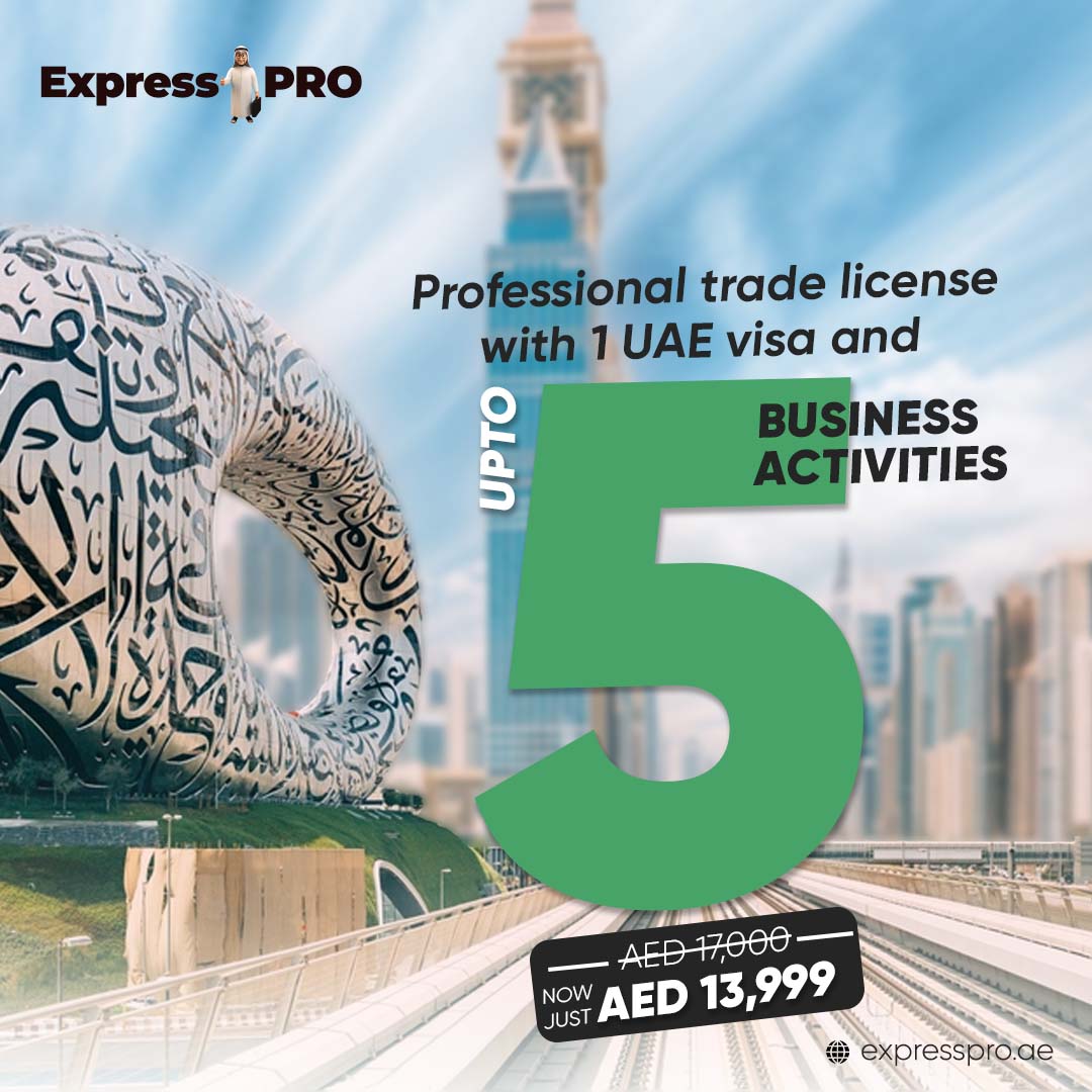ExpressPRO on Twitter: "Get a professional trade license with 1 UAE visa and up to 5 business ...