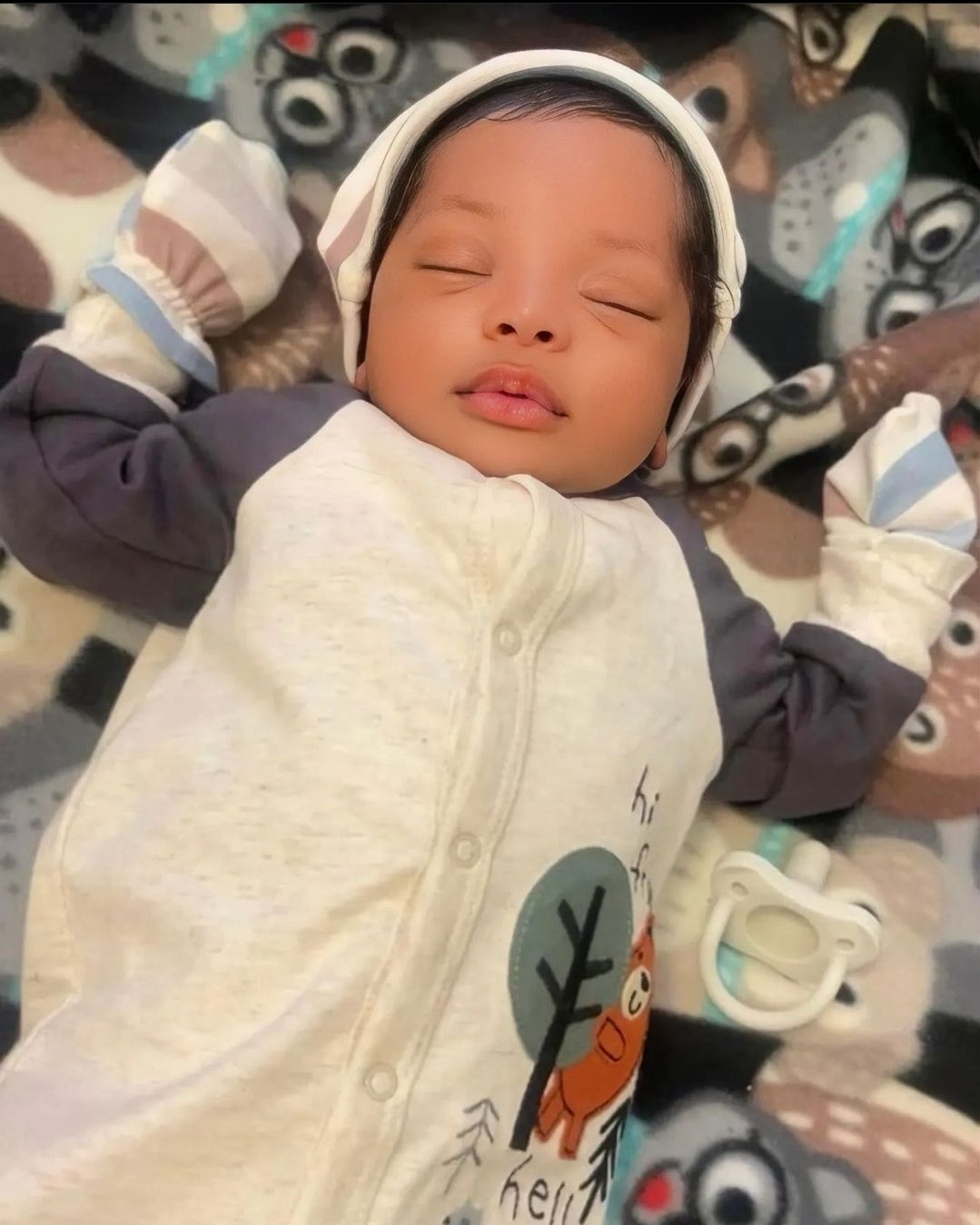 Cute Newborn Black Baby Boy