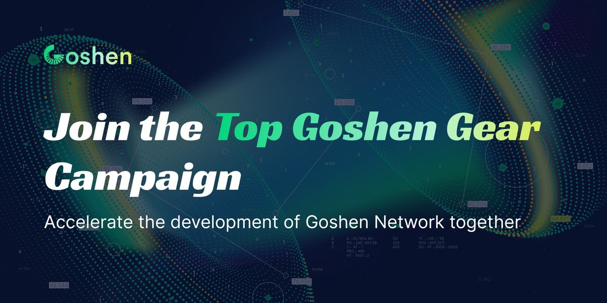 Goshen on Twitter: "🚨 Top Goshen Gear Campaign is LIVE! 🚀 Join the #Layer2 hype & build early on ...