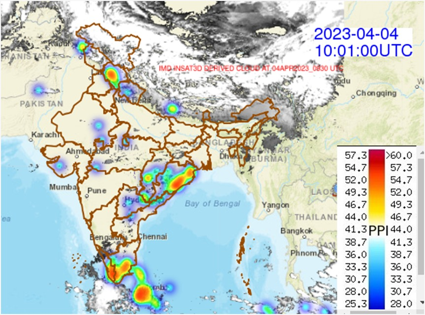 India Meteorological Department on Twitter: "The satellite and Radar composite shows moderate to ...