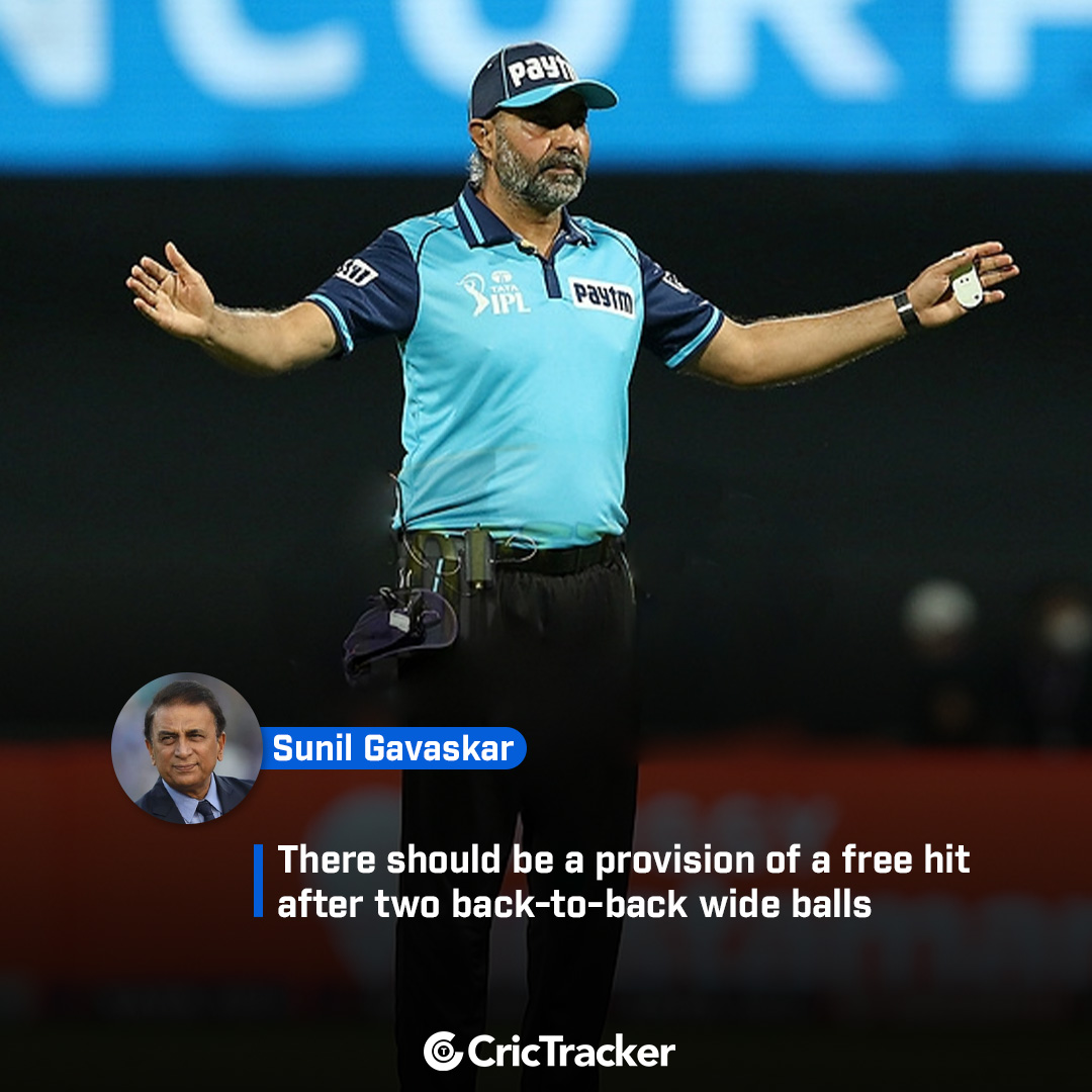 CricTracker on Twitter: "Sunil Gavaskar wants a free-hit for two back to back wide balls. Do you ...