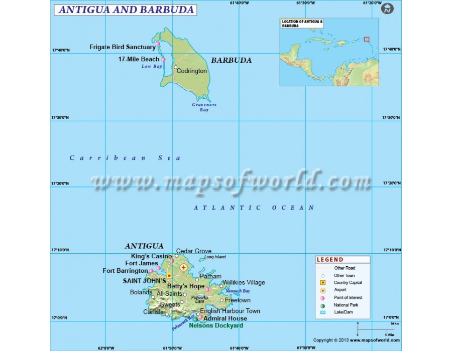 antigua maps and visitor information