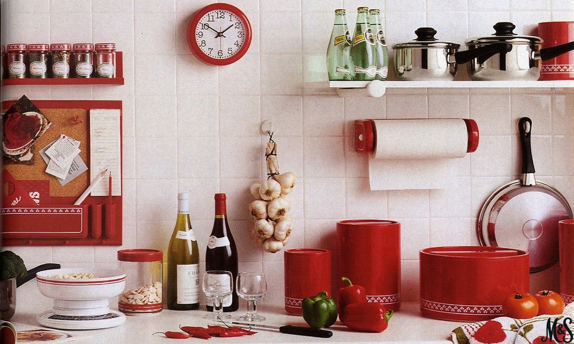 Vintage Red Kitchen Accessories
