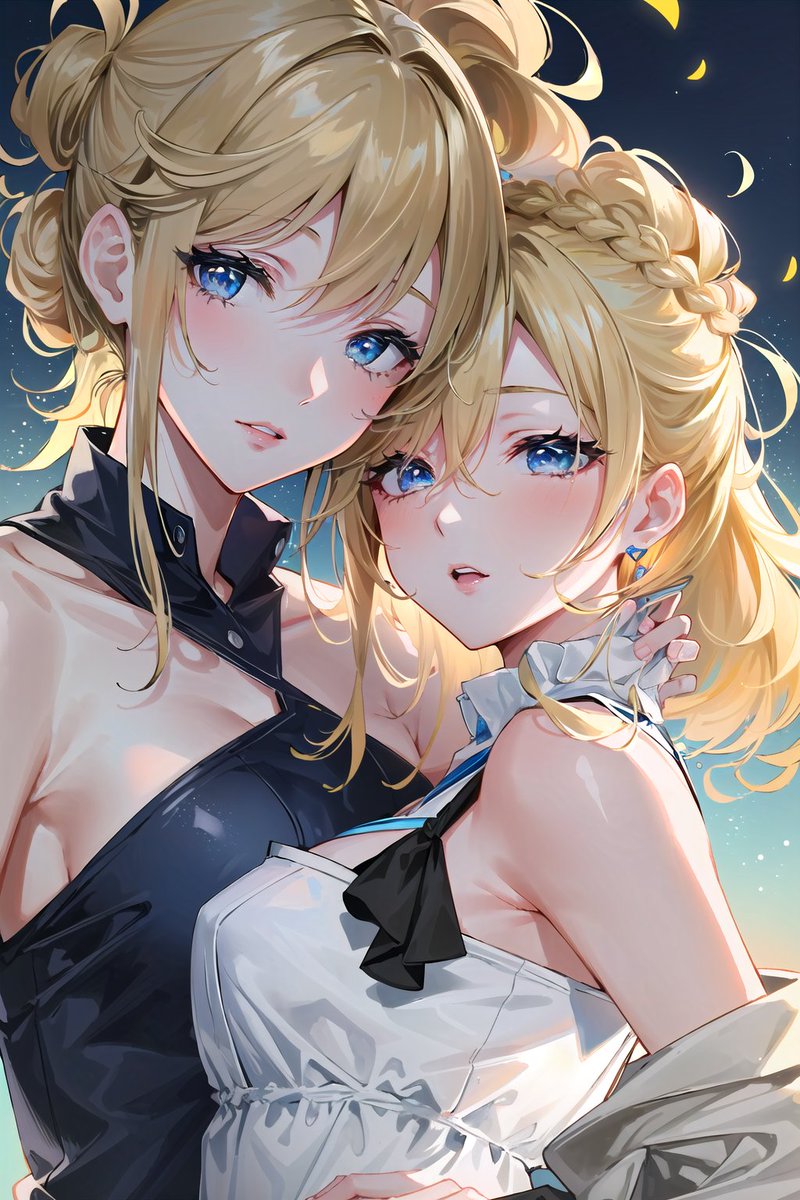 Reiko on Twitter: "RT @aruma_ai: Blonde sisters #AIart"