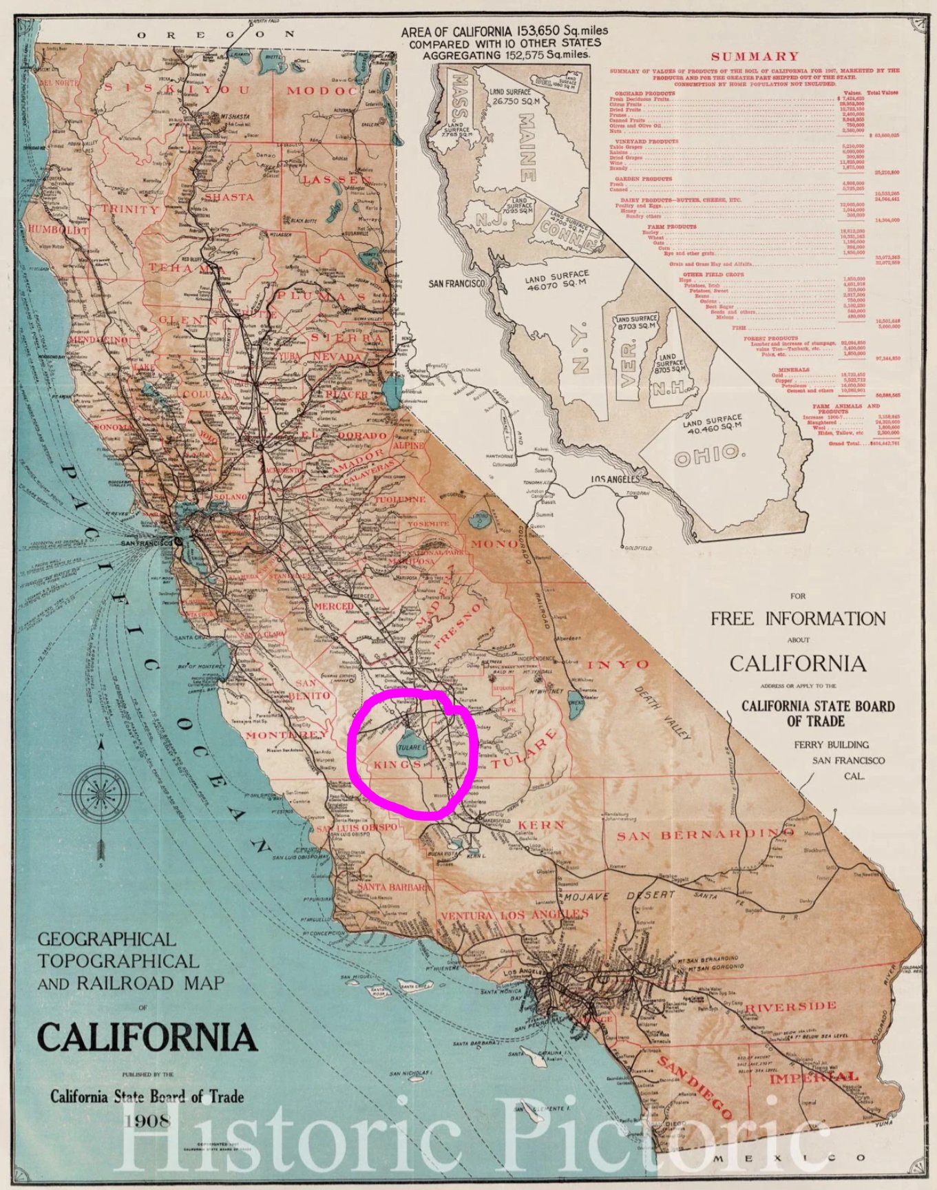 Tulare California Map Soquel By The Creek On X: "With All The Recent