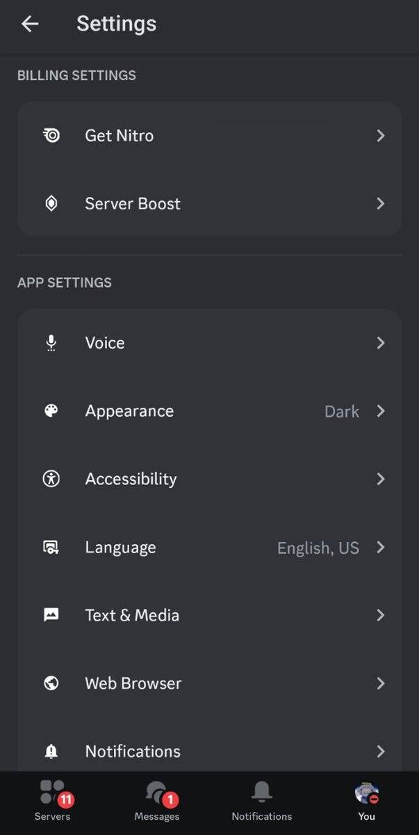 Wumpus Central on Twitter: "The settings tab in TabsV2 experiment has been updated again"