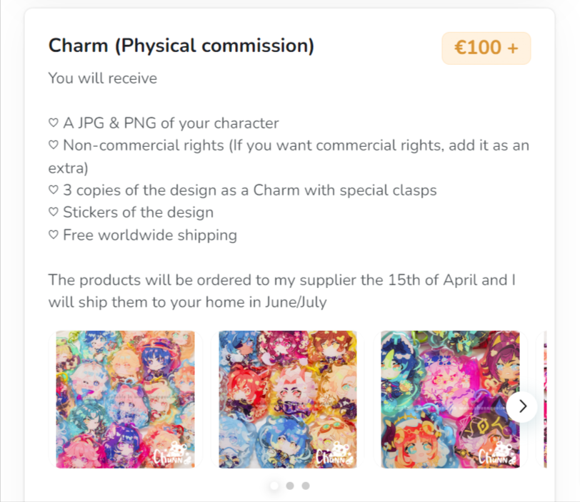 Chunn 🍊 (⌯' '⌯) on Twitter: "More slots added for the Charm commissions!"