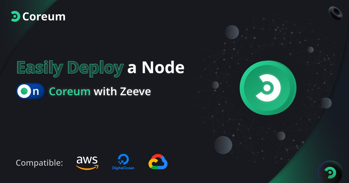 Coreum on Twitter: "With @0xZeeve, launching your own node on #Coreum is now a simple task. As ...