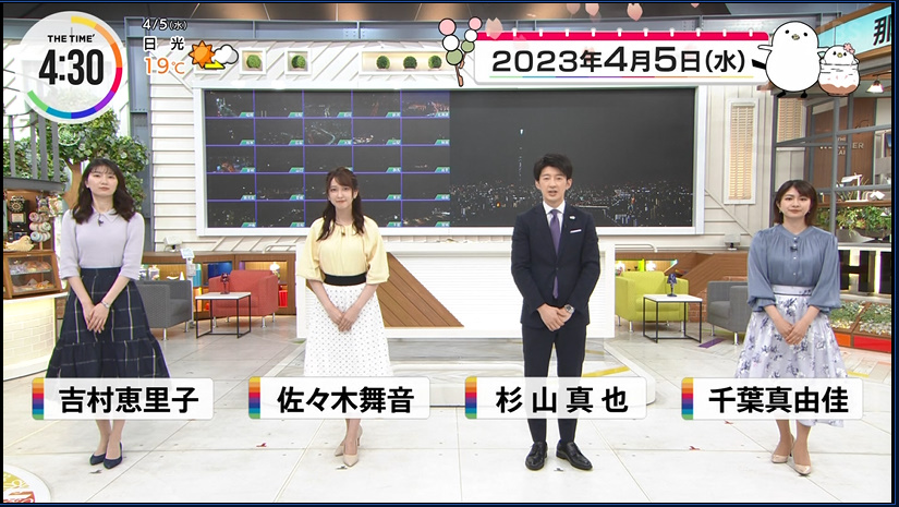 tvmaniaZERO on Twitter: "2023/04/05 #thetime_tbs #吉村恵里子 アナ #佐々木舞音 アナ #杉山真也 アナ #千葉真由佳 さん"
