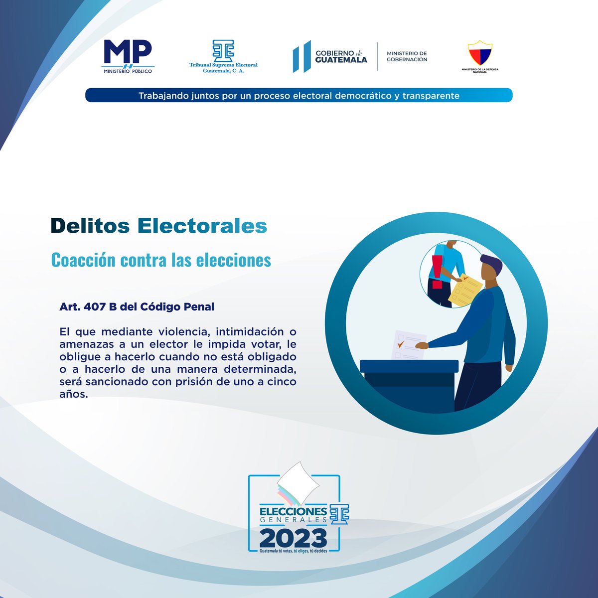 MP de Guatemala on Twitter: "Conoce los delitos electorales Coacción contra las elecciones #TSE ...