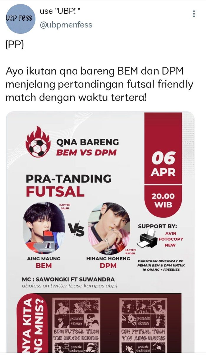 Sabit on Twitter: "16. Jangan lupa ikut QNA besok malam"