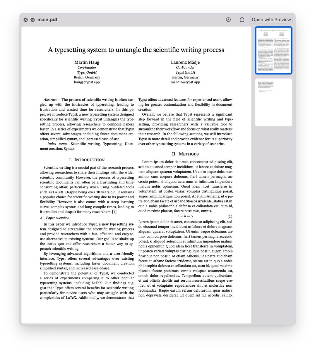 messense on Twitter: "You can now compile typst documents using my Python binding `typst-py ...