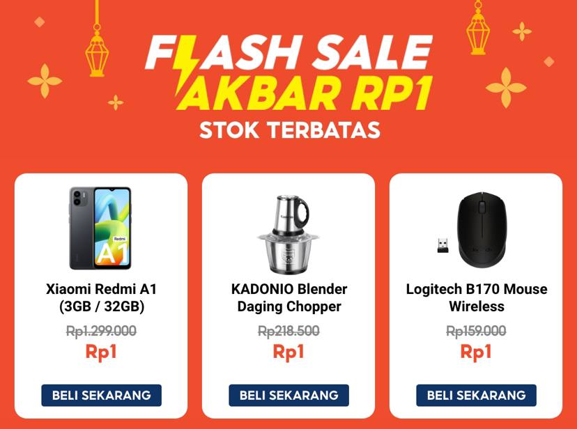 Rekomendasi produk Shopee terlaris 🛒 on Twitter: "Gass yang mau war HP Flash Sale Akbar Rp. 1 ...