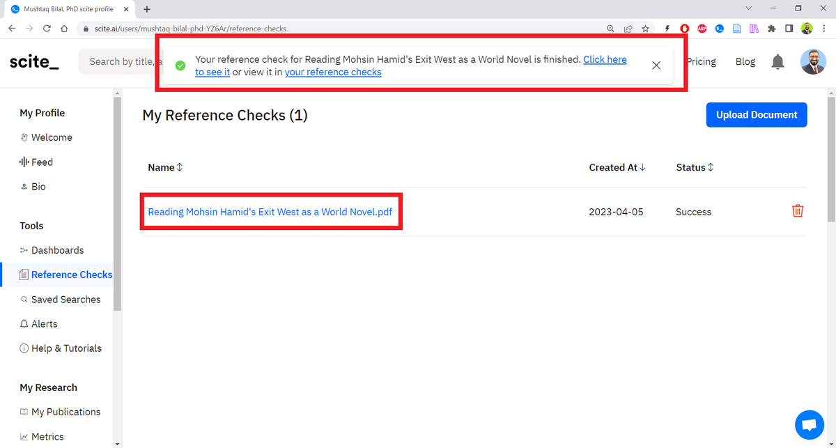 Checking the quality and accuracy of references in a research paper ...