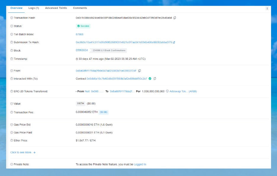Arbitrum season is a double-edged sword. ArbiSwap RUGGED >$4M from their LPs. You must learn to ...
