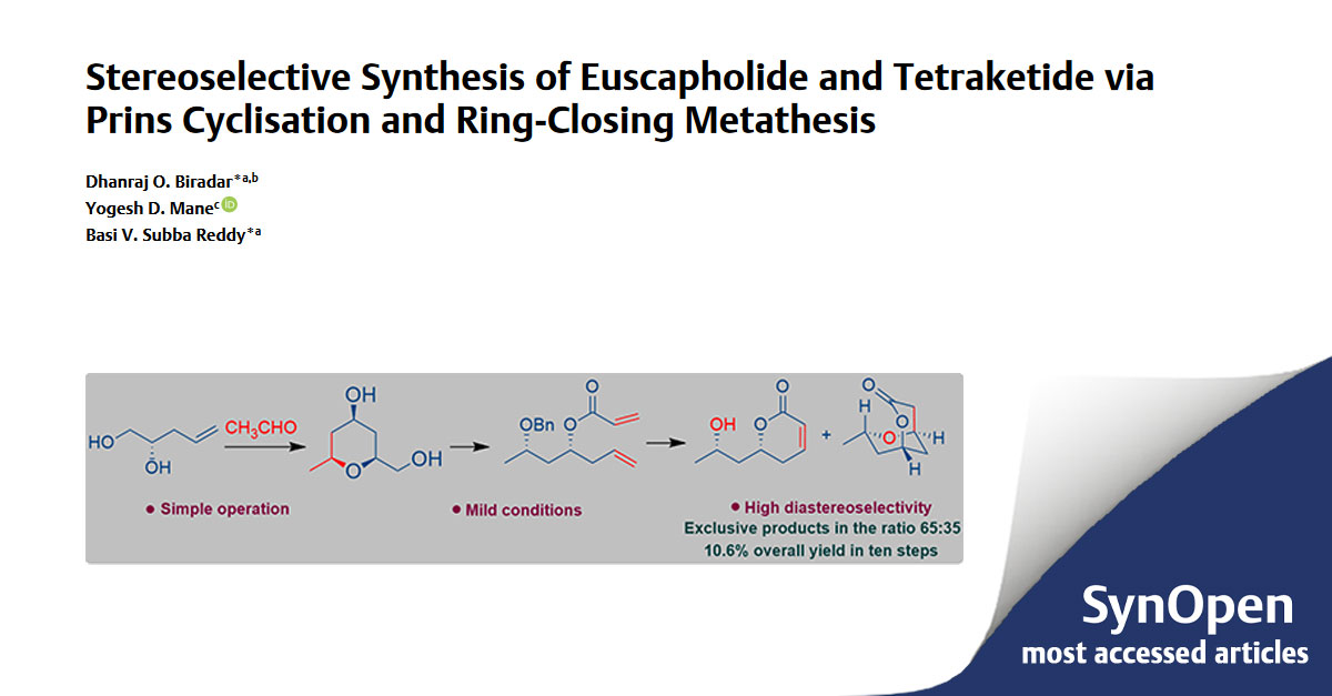 Thieme Chemistry on Twitter: "The 8th #mostaccessed #SynOpen article is ’Stereoselective ...