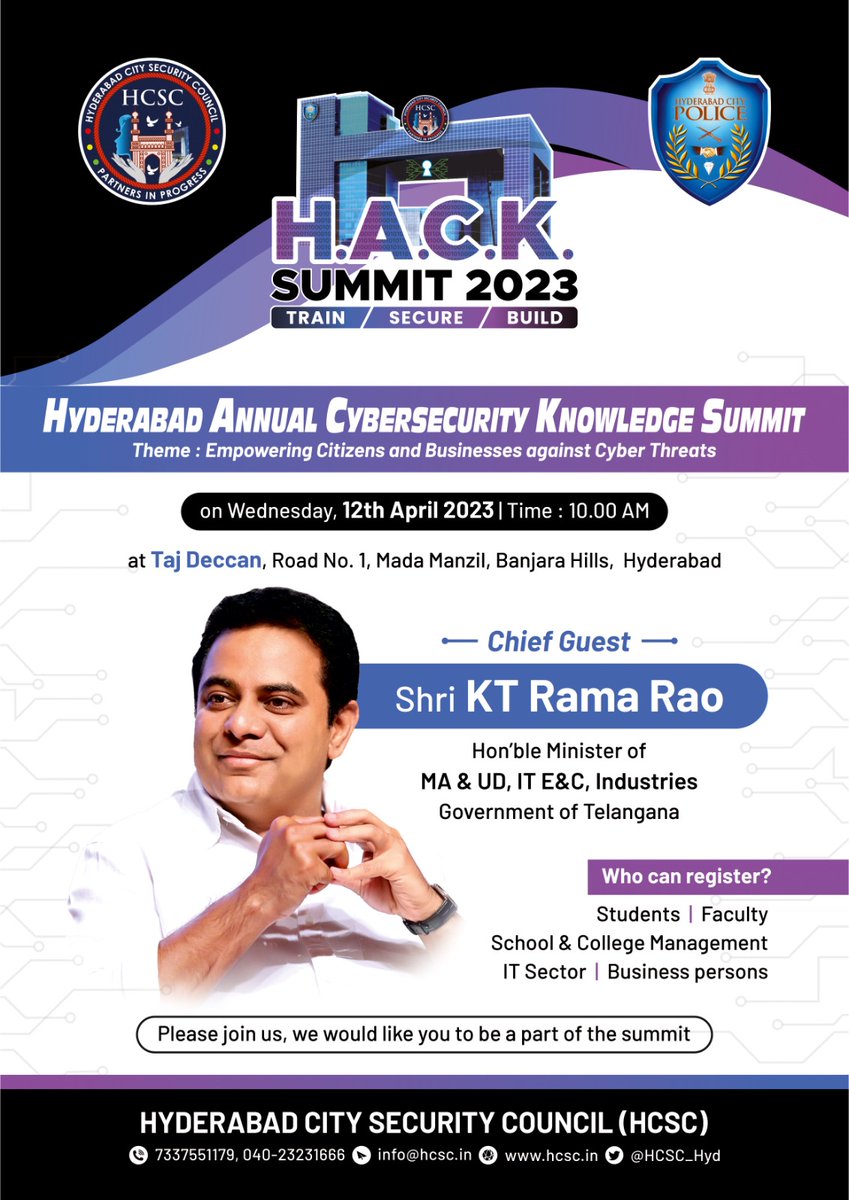 Hyderabad City Police on Twitter: "RT @HCSC_Hyd: Exciting news! The Hyderabad City Security ...