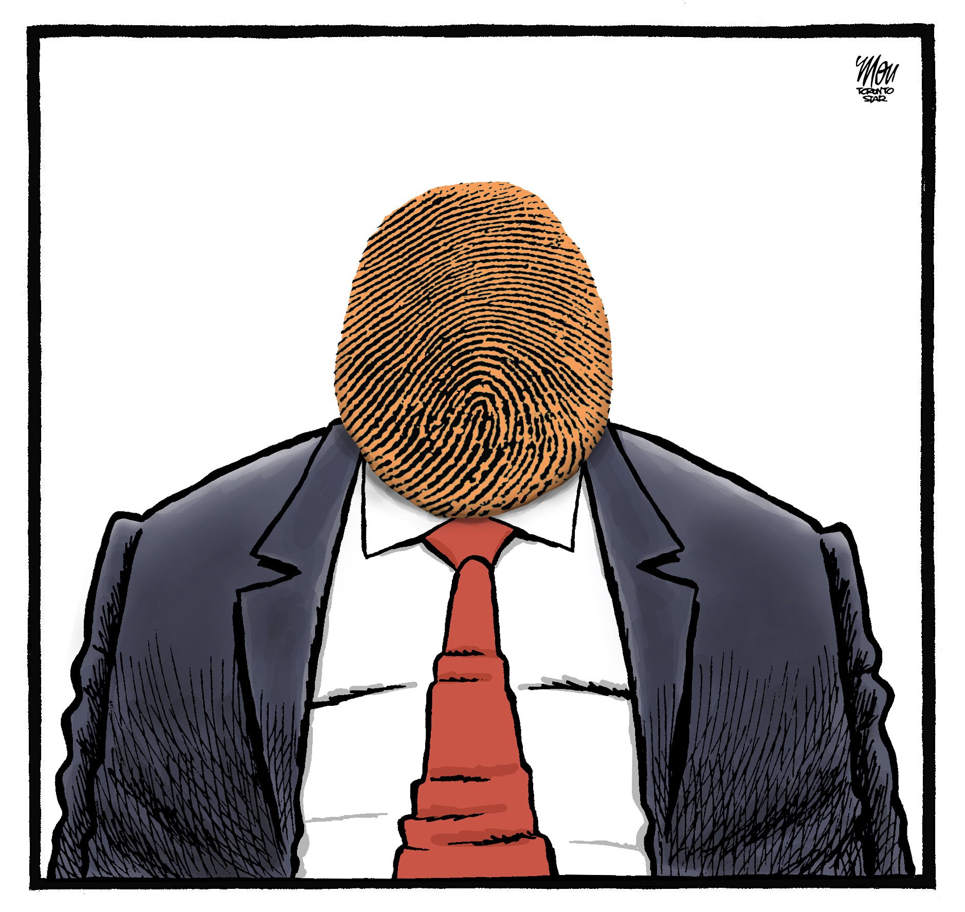 Political Cartoon Man In Suit