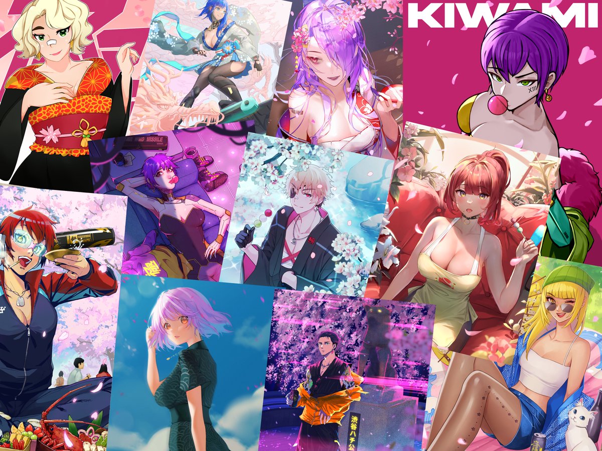 Kiwami on Twitter: "Sakura Chiru Art Preview🌸 Stay tuned as we reveal each piece & their stories ...