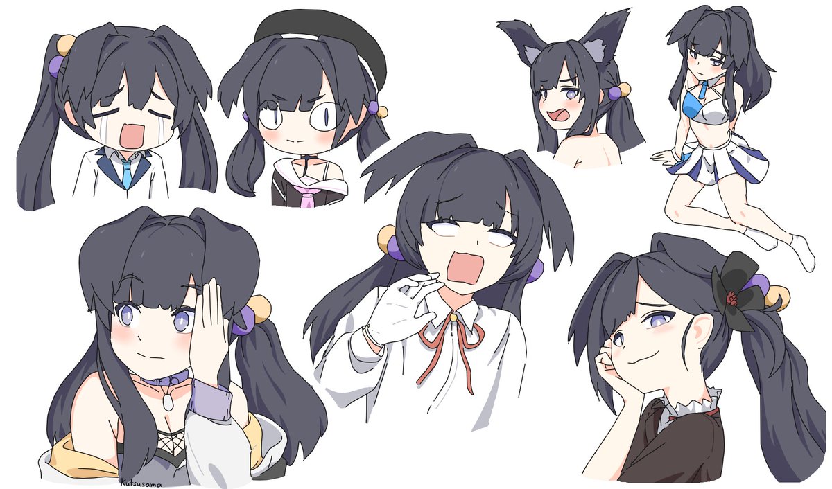hibiki (blue archive) animal ears dog ears black hair dog girl gloves ...