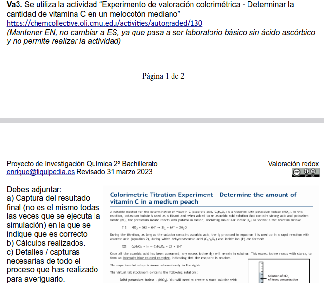 Enrique García on Twitter: "Actividad Química 2º Bachillerato https://gitlab.com/fiquipedia ...