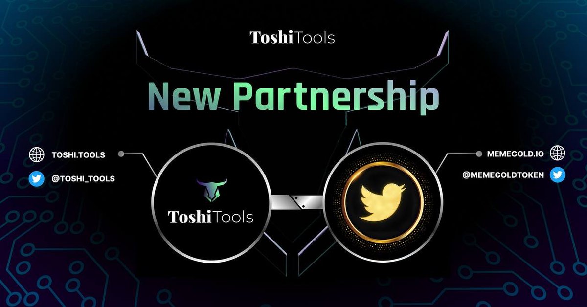 Toshi Tools on Twitter: "$TOSHI x $GOLD 🆕 Toshi Tools is now partnered with @MemeGoldToken 🪙 ...