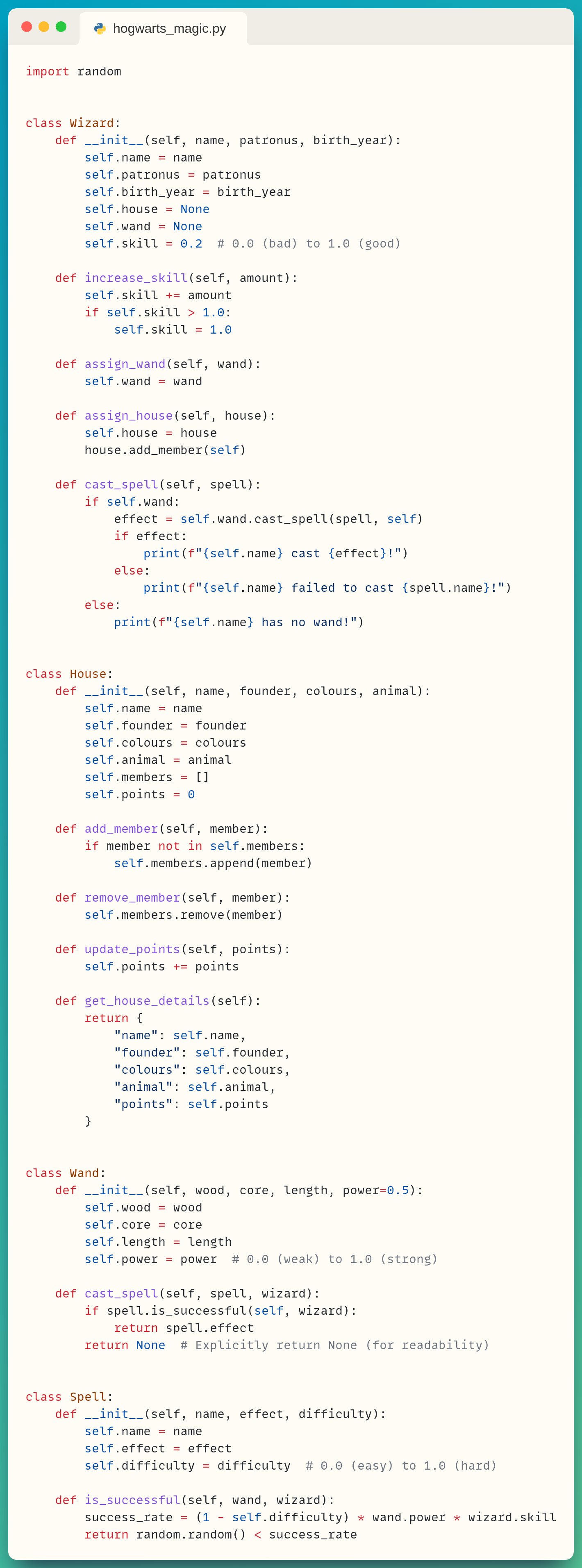 Stephen Gruppetta on Twitter: "Object-Oriented Python at the Hogwarts School of Codecraft and ...