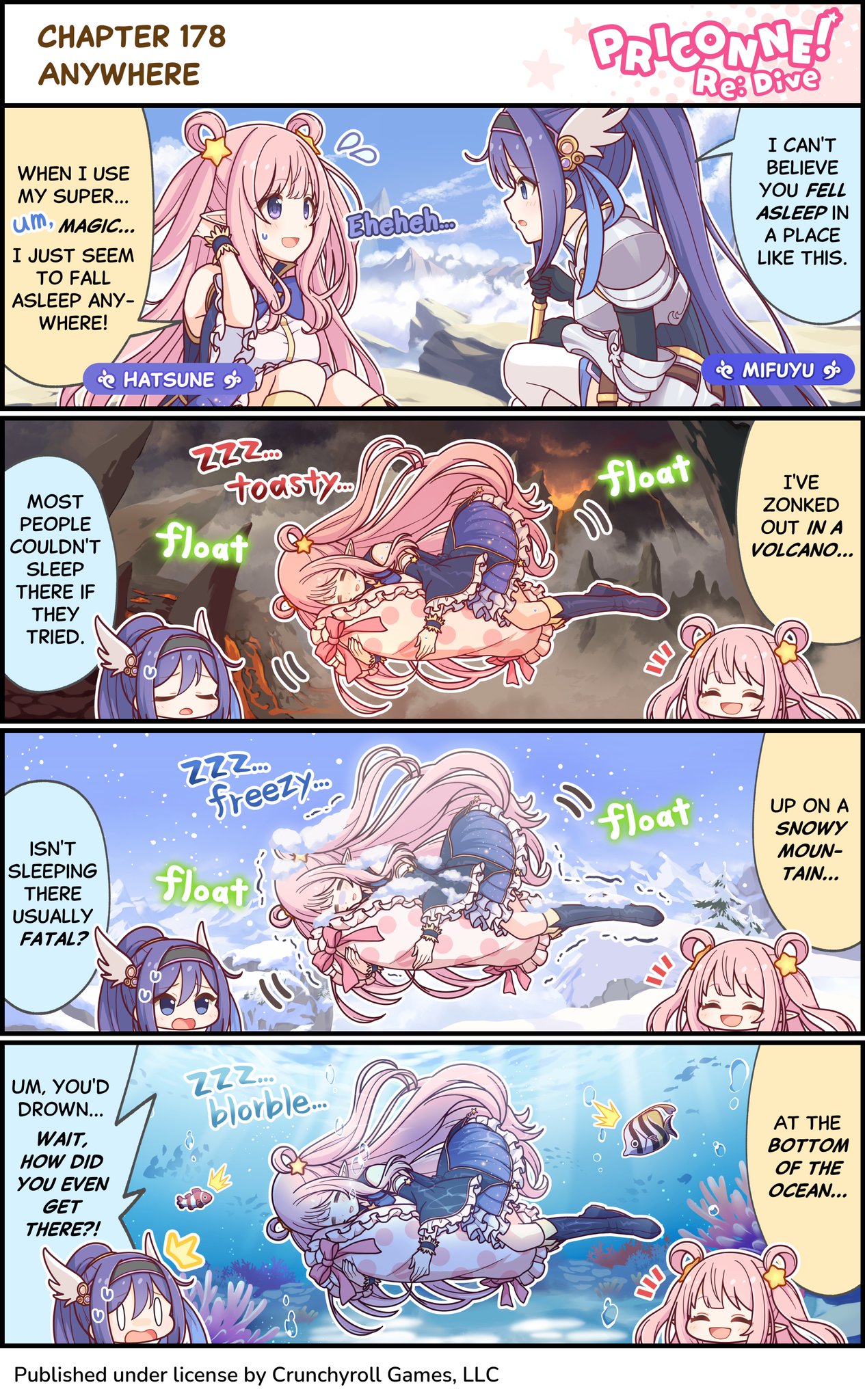 Princess Connect! Re: Dive on Twitter: "PriConne! Re: Dive Manga Ch 178: Anywhere Who sleeps on ...