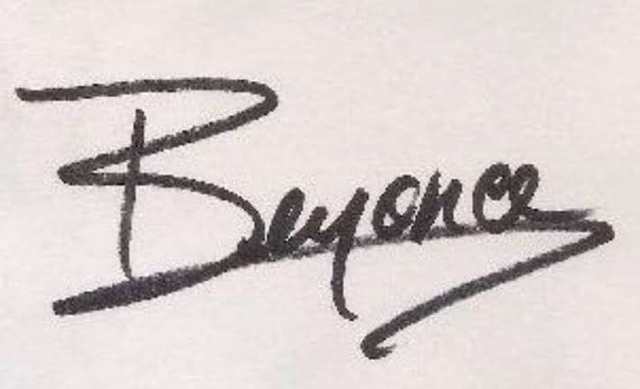 Beyonce Autograph