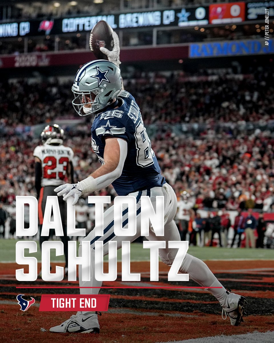 Houston Texans on Twitter: "Officially official 🔏 Welcome to the squad, Dalton Schultz and ...