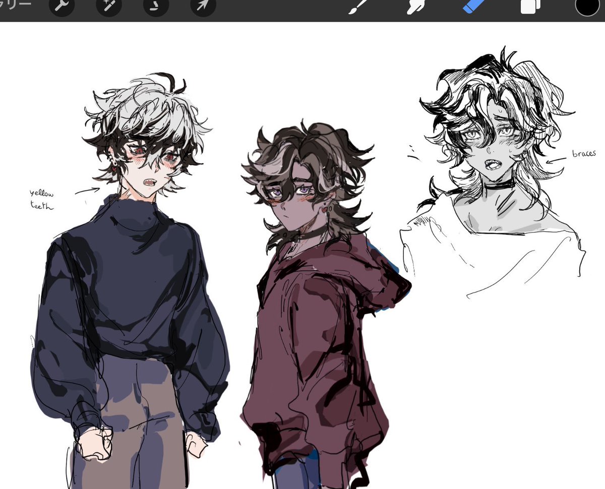 「the process for this one teehee https://t.co/JN9i3VW7Fe 」 alexの漫画