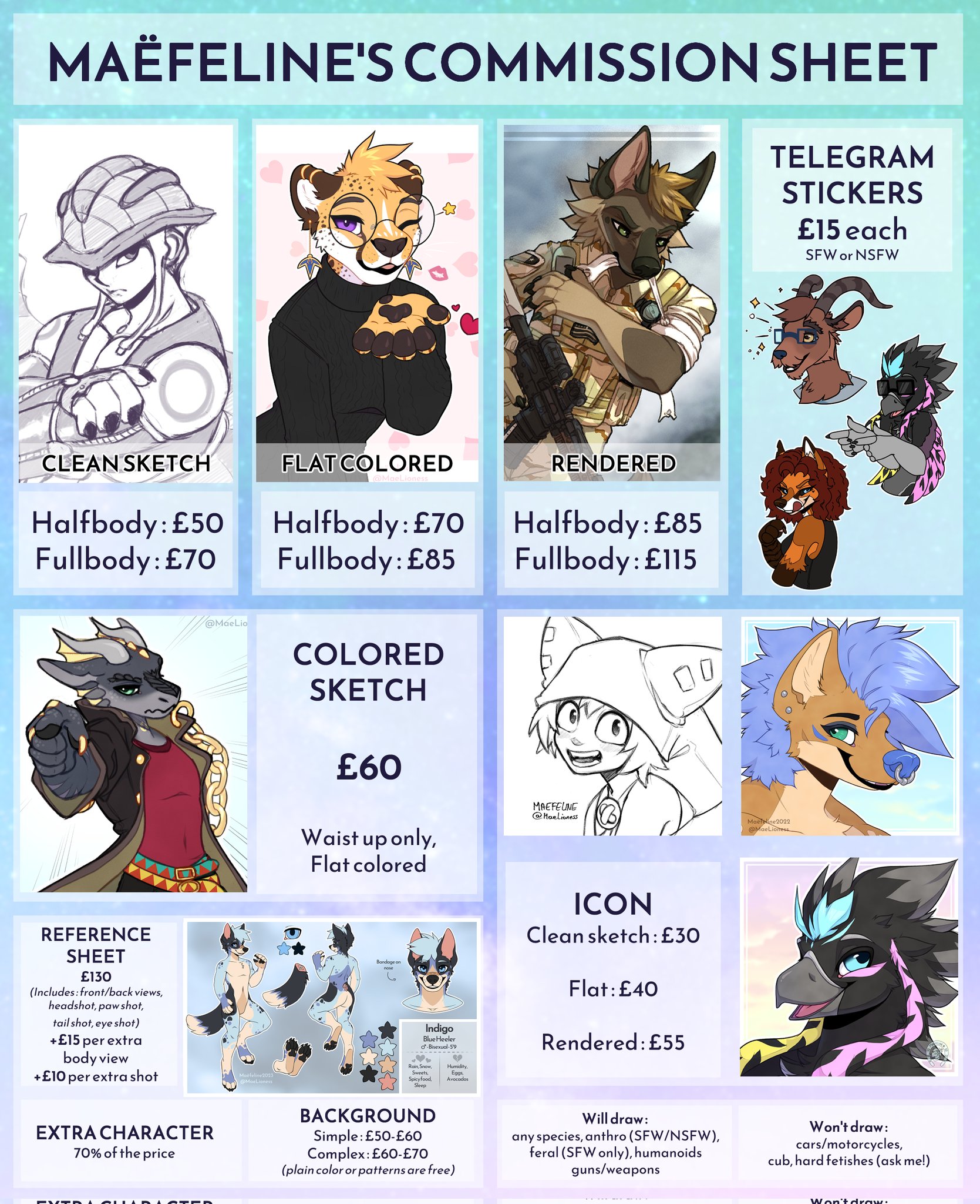 Maë the Eliatrope 🌠 on Twitter: "Hi ! I updated my commission prices, I had the same since 2021 ...