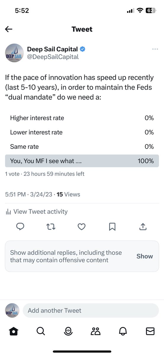 Deep Sail Capital on Twitter: "Yes."