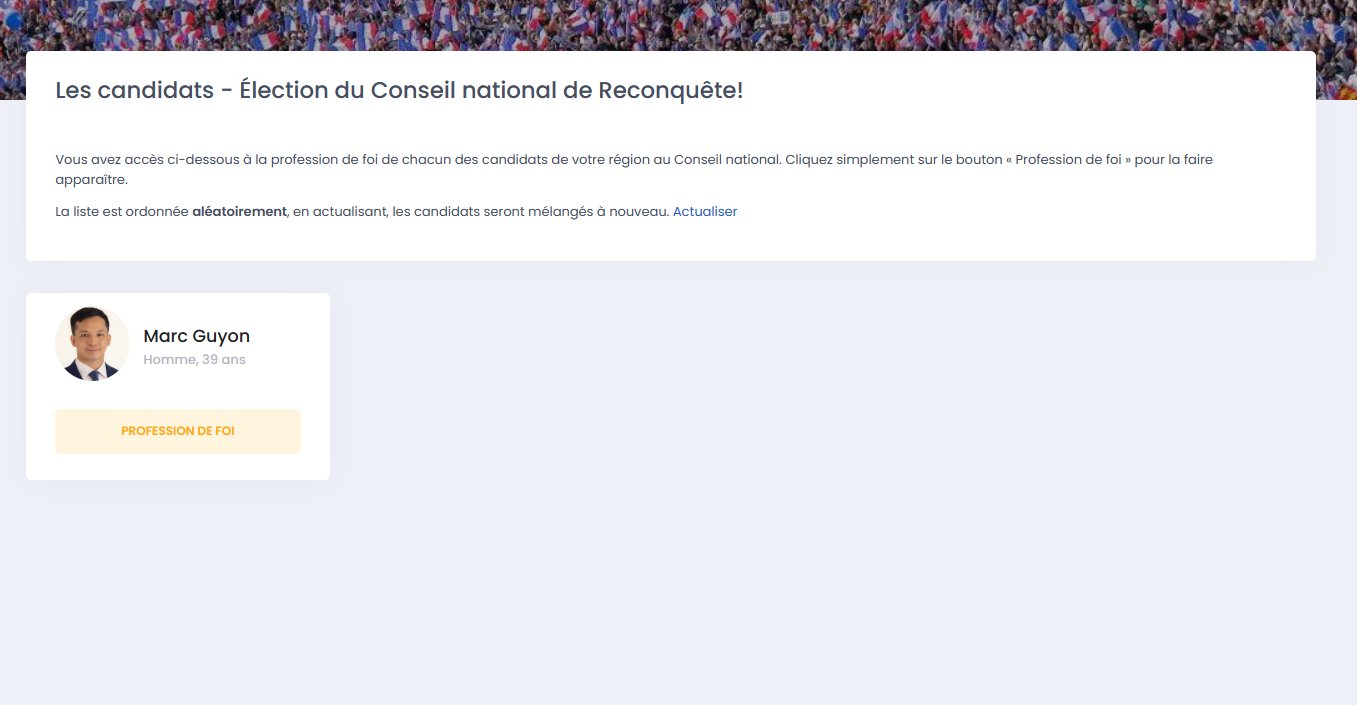 Marc Guyon on Twitter: "Elections internes de Reconquête : J’apprends donc que je suis le seul ...