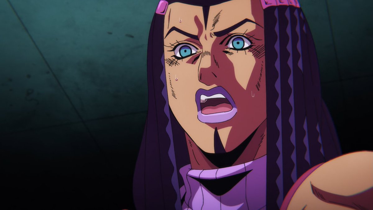 Jojo's Bizarre Visual Design on Twitter: "Ermes color shift palette from Stone Ocean Ep. 28"