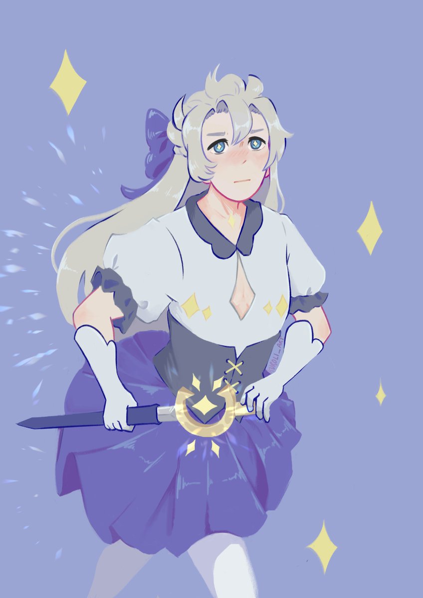 nic 🌸 ️🍃comms open on Twitter: "RT @Kuroli_Art: Beautiful Boi Magical Girl Albedo #Albedo # ...