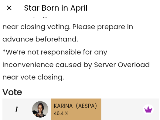 开 ☼☼ ras on Twitter: "RT @YJMBASE_: [QUEERI] Star Born in April has ended and Karina ranked 1st ...