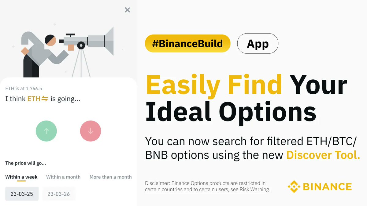 Binance on Twitter: "Discover ideal BTC, ETH, and BNB options with our new discover tool on the ...