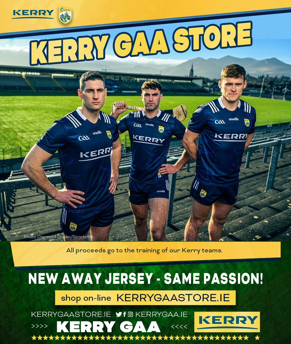 Kerry GAA on Twitter: "RT @Kerry_Official: The NEW Kerry GAA away jersey is available in ...