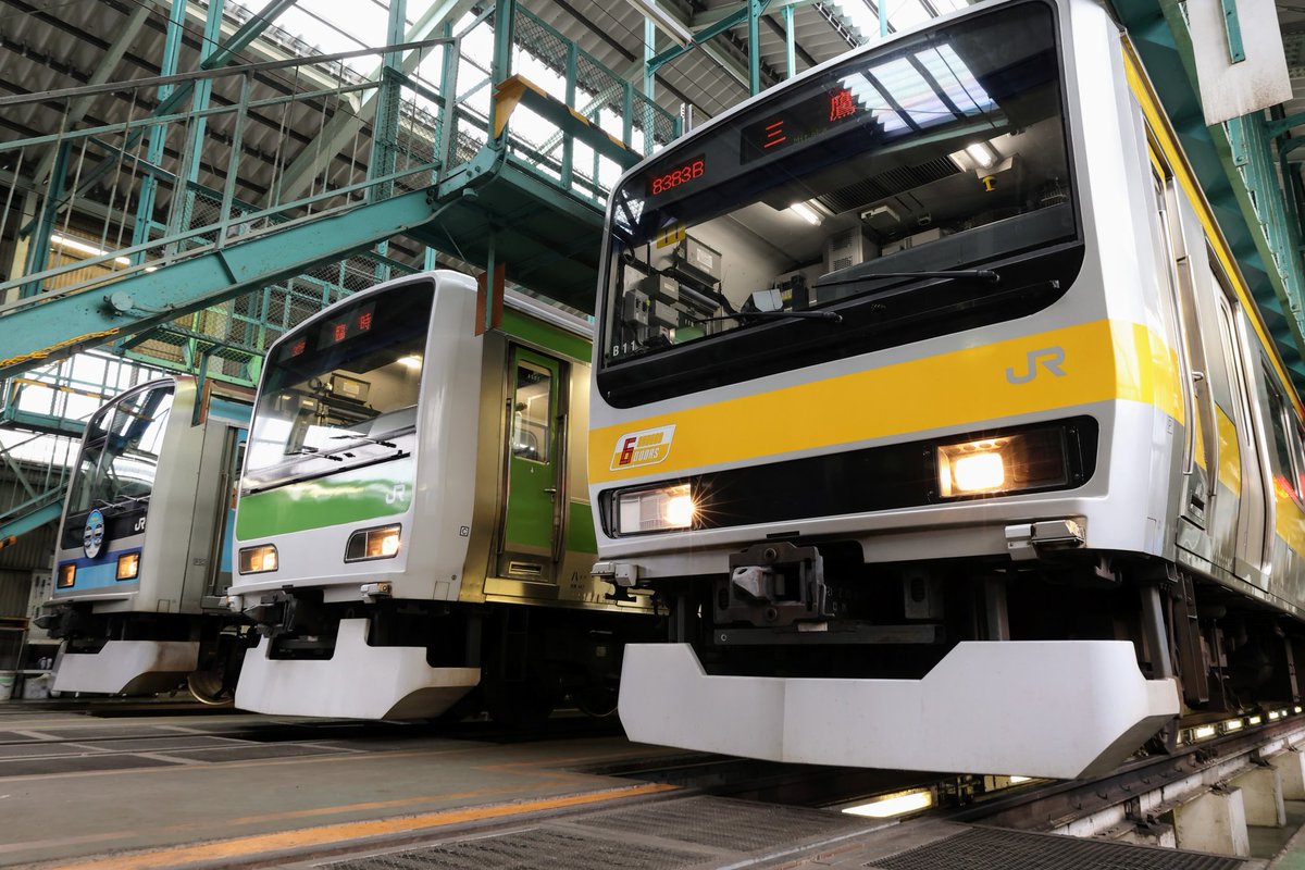 しぼりー on Twitter: "2023.3.25 鉄道開業150年記念 E231 系撮影会 in 三鷹車両センター E231系800番台 ミツK1編成(20周年HM) E231系500 ...