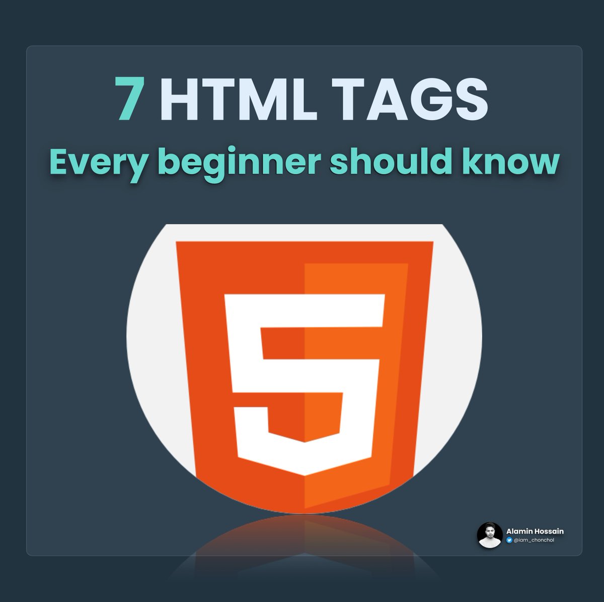 7 HTML5 tags you should know (Save them) 😍👇 - Thread from Alamin @iam_chonchol - Rattibha