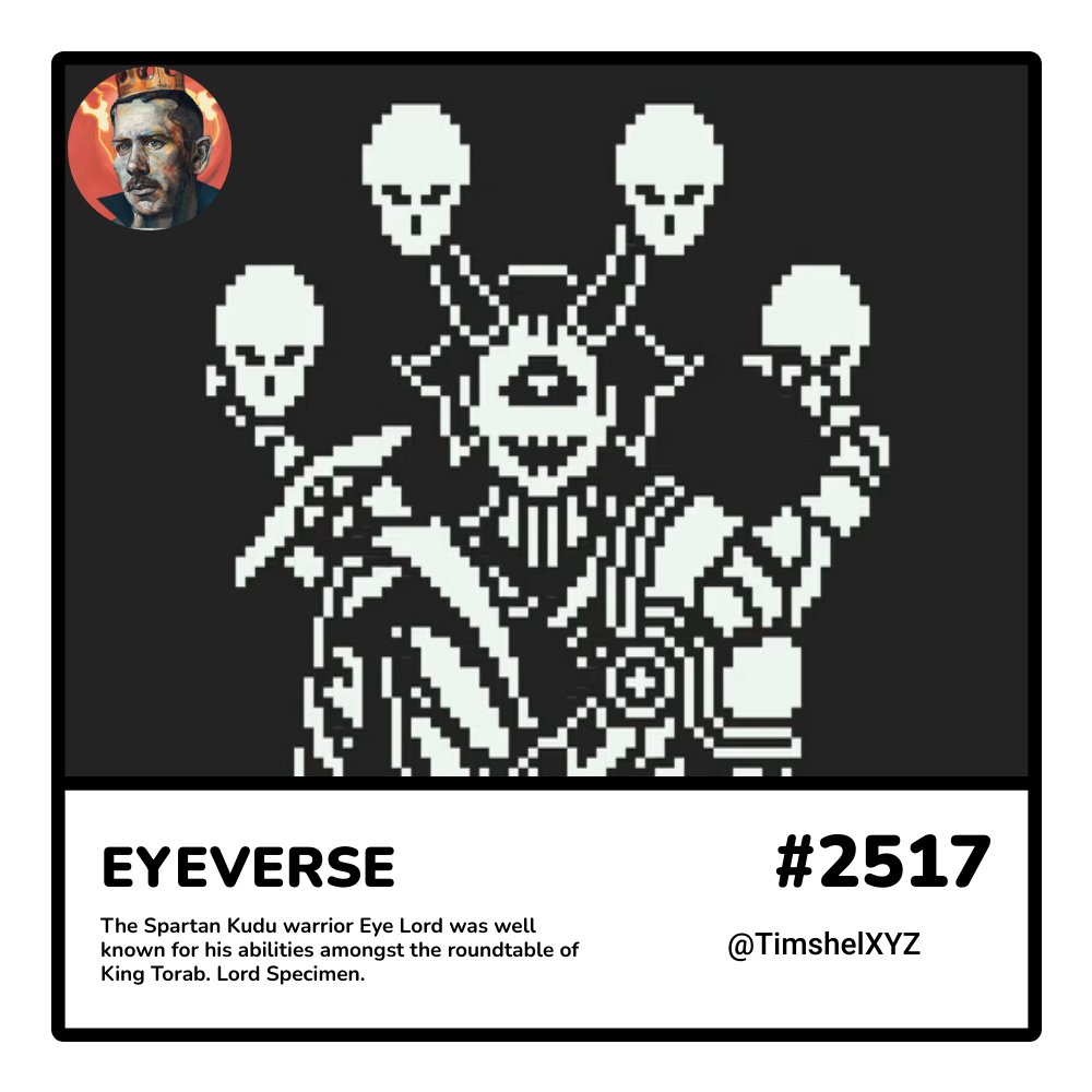 Eyeverse on Twitter: "Our dear friend @TimshelXYZ you have been missed, we put our hands ...