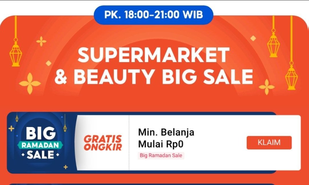 Pejuang Promo 🦸‍♂️ on Twitter: "Promo Gajian - Shopee Big Ramadan Sale [18:00-21:00] Supermarket ...