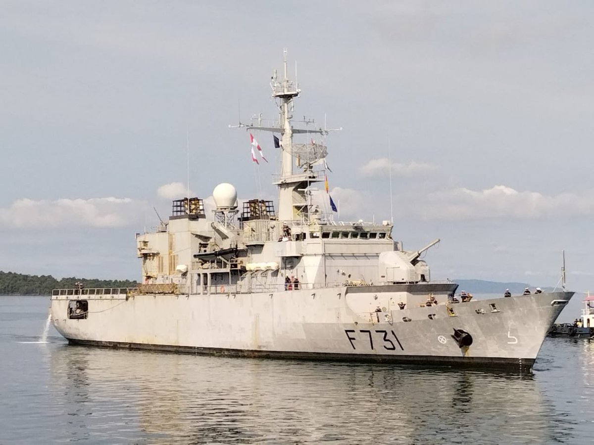 WarshipCam on Twitter: "French Navy Floreal-class frigate FS Prairial (F731) coming into ...