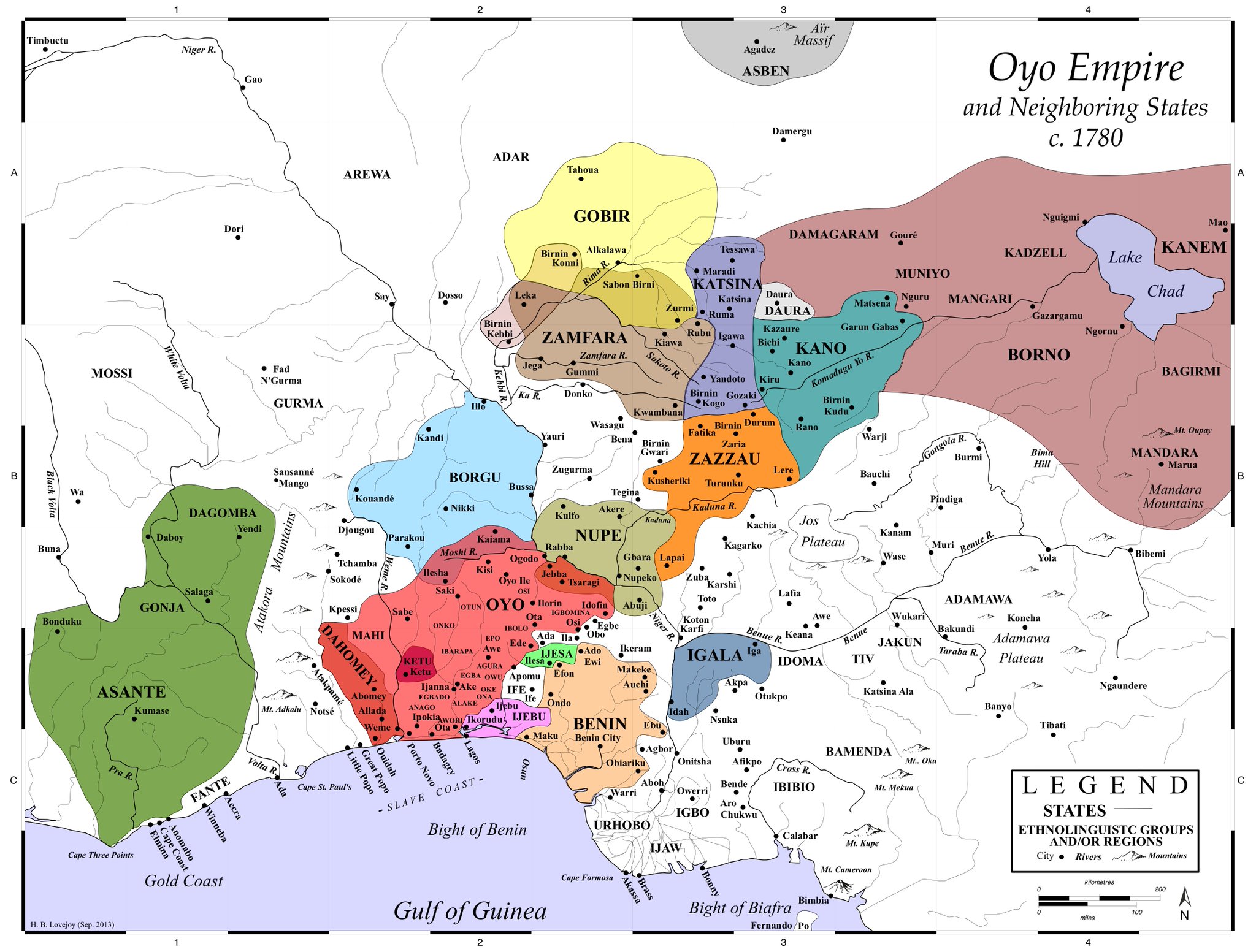 Mapa Do Imperio Oyo