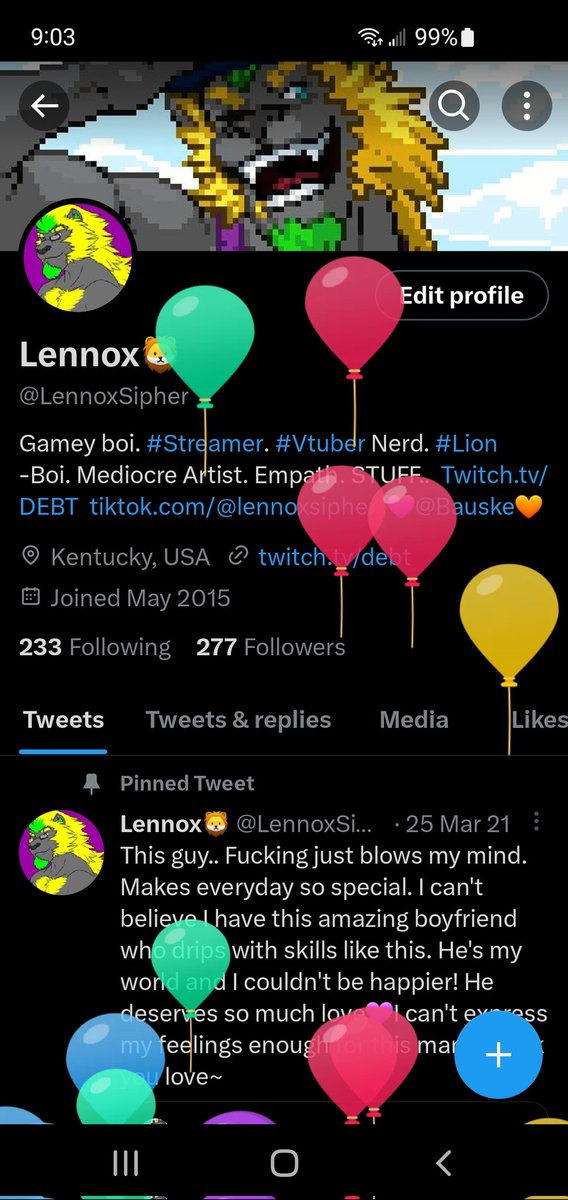 Lennox🦁 On Twitter I Swear I Will Strangle Him😌 Also Balloons V