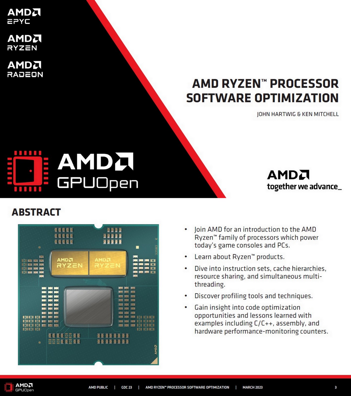 OGAWA, Tadashi on Twitter: "=> "AMD Ryzen Processor Software Optimization", John Hartwig & Ken ...