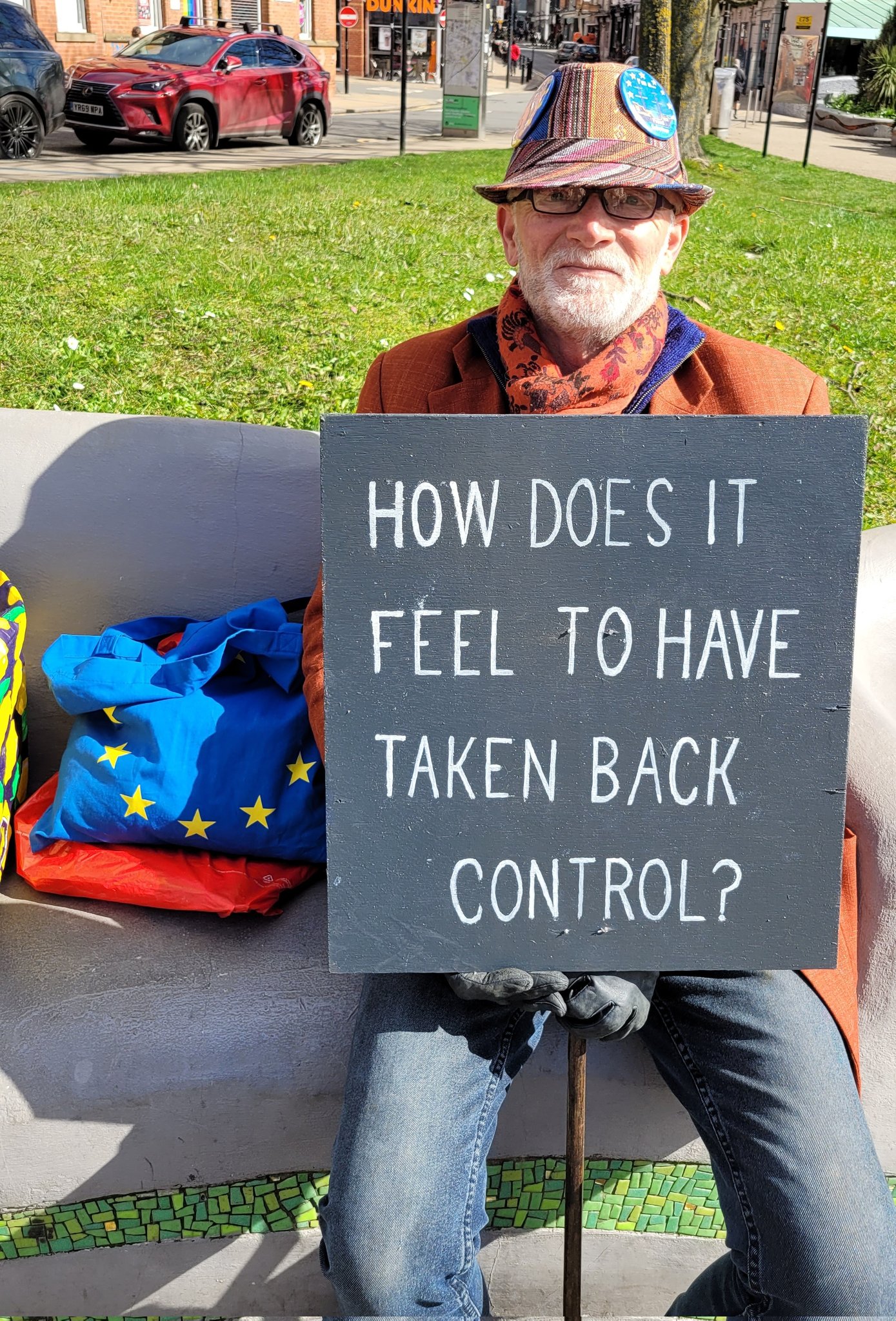 Funny Homeless Man Sign