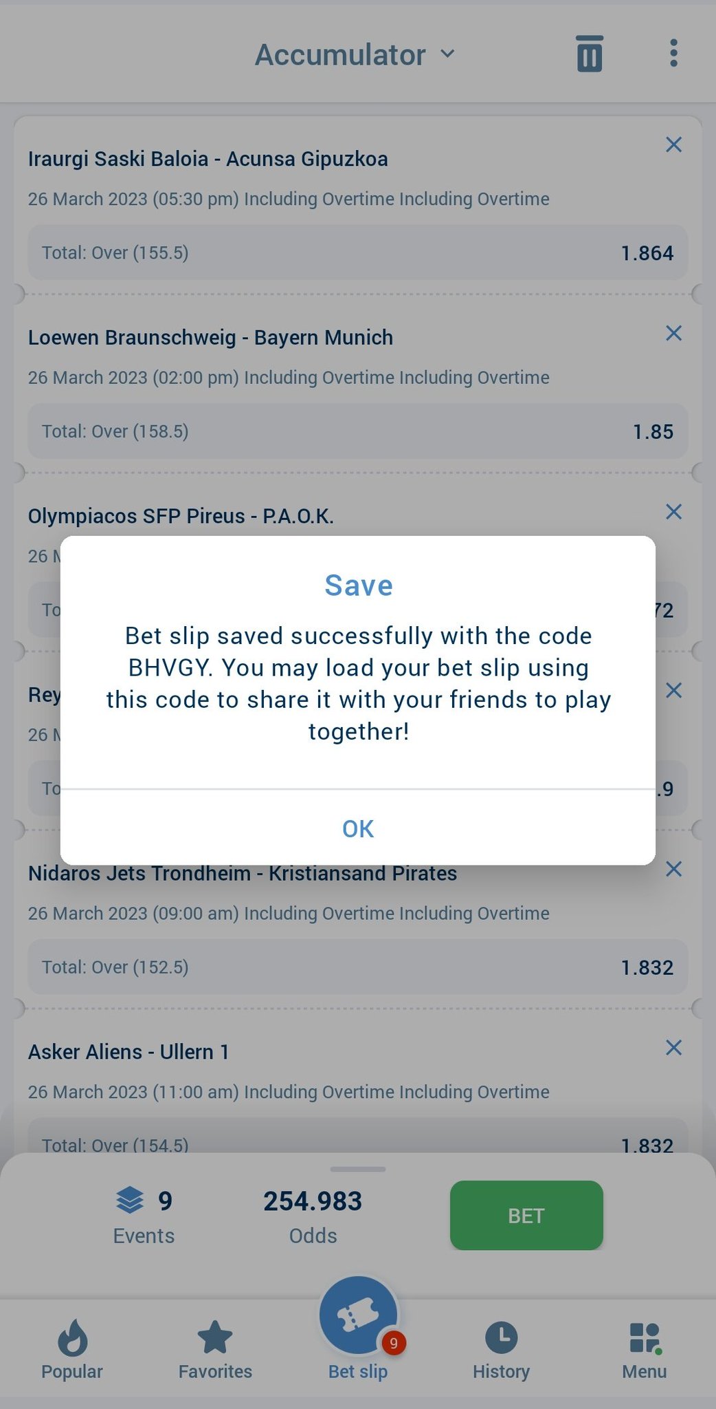 Playmaker 🔟 on Twitter: "1xbet 254+ odds BHVGY Register for 1xbet here: https://t.co/aVK4BdmJck ...